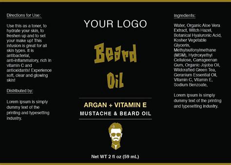 Beard Oil Label Template Id26 Beard Oil Label Beard Oil The Balm