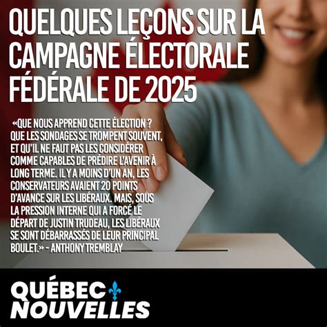 Quelques Leçons Sur La Campagne électorale Fédérale De 2025