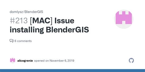 [mac] issue installing blendergis · issue 213 · domlysz blendergis