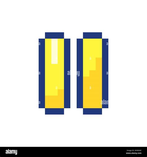 Pause Button Pixelated RGB Color Ui Icon Stock Vector Image Art Alamy