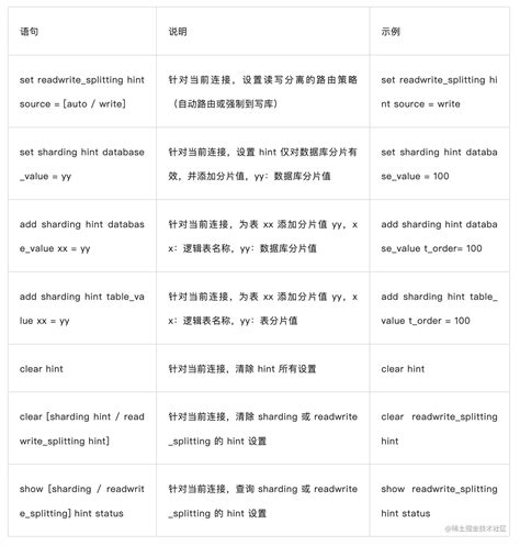 Apache Shardingsphere Hint 实用指南 掘金