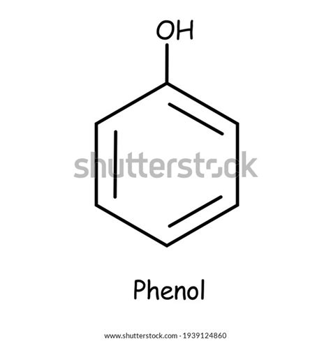 Organic Compound Phenol Structure Icon Logo Stock Illustration