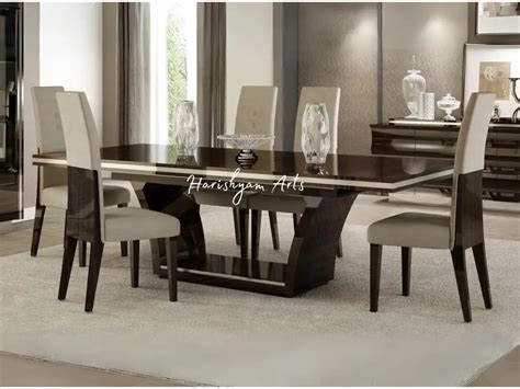 Contemporary 5 Piece High Gloss Wenge Dining Table Set
