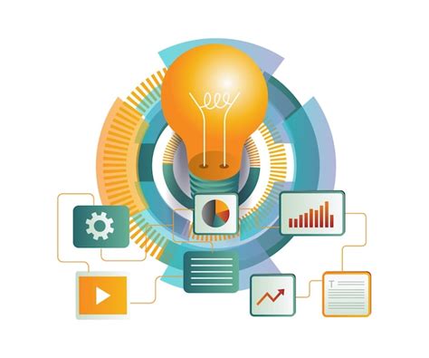 Premium Vector Technology Development Idea Lamp