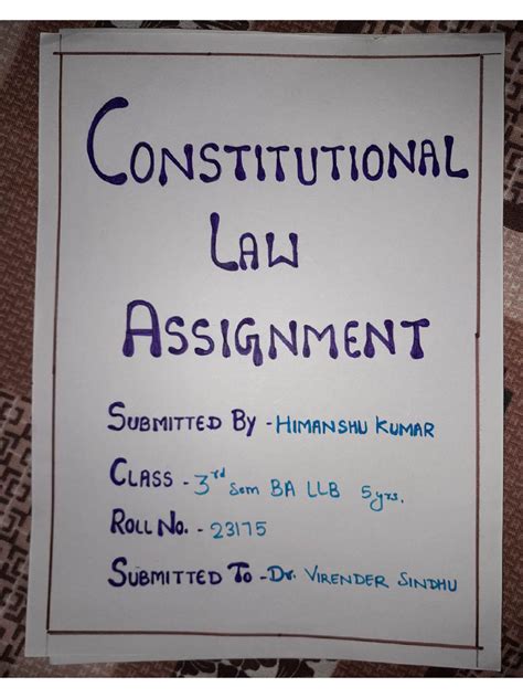 Constitutional Assignment Himanshu Assignment Compressed Compressed Pdf