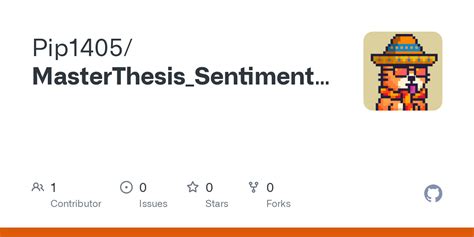Github Pip1405masterthesissentimentanalysis