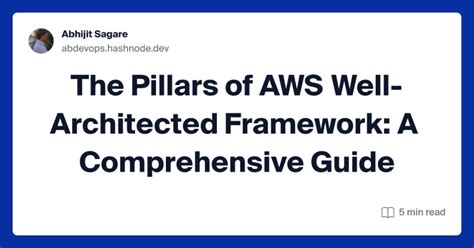 Abhijit Sagare On Linkedin The Pillars Of Aws Well Architected Framework A Comprehensive Guide