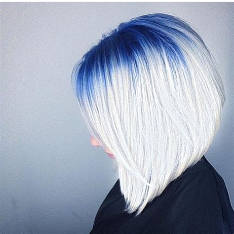 Blue To White Hair White And Blue Hair Color