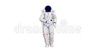 Realistic 3d Animation Of Dancing Astronaut In Spacesuit In Space