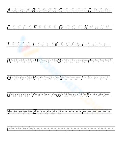Free Printable Cursive Capital Letters Worksheet Collection