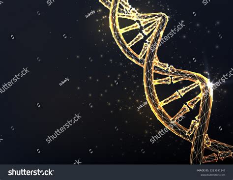 Abstract Gold Dna Helix Structure On Stock Vector Royalty Free 2213191145 Shutterstock