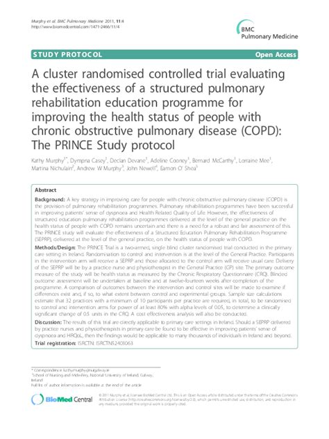 Pdf A Cluster Randomised Controlled Trial Evaluating The Effectiveness Of A Structured