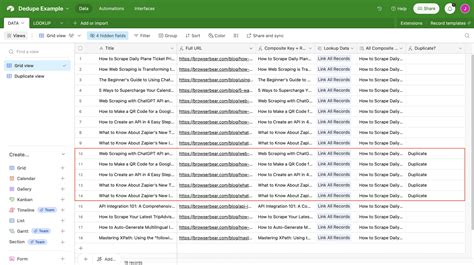 how to automatically delete duplicate records in airtable part 2