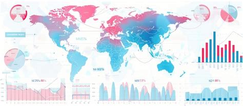Global Data Visualization With World Map And Charts Premium Ai Generated Image
