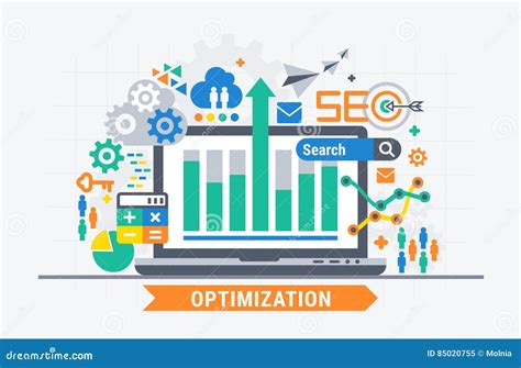 seo optimization stock vector illustration of gear banner 85020755
