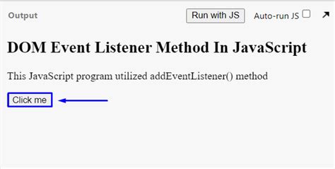 Dom Event Listener Method In Javascript