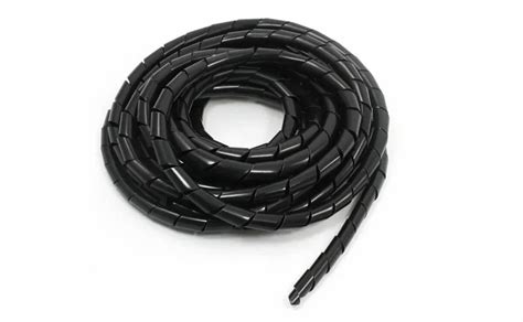 Black Spiral Cable Wrap Dia 8mm And 10mm Spiral Wire Wrap Cord Covers