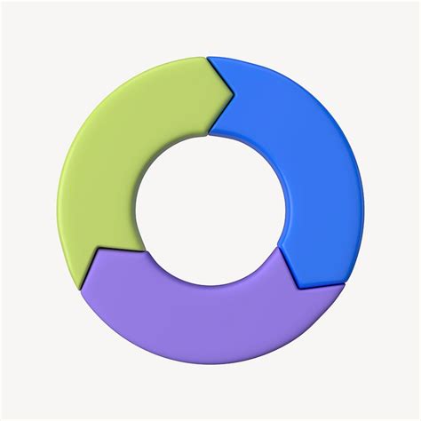 donut chart graph 3d business premium psd rawpixel