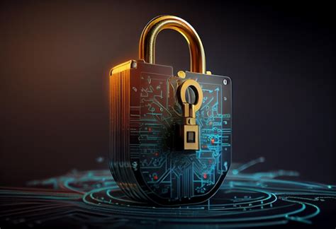 Premium Photo Cybersecurity Padlock Digital Lock On Technology Network Data Protection