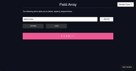 React Hook Form Usefieldarray Codesandbox