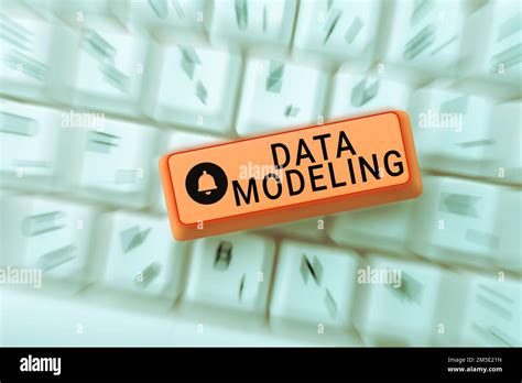 Hand Writing Sign Data Modeling Business Approach Process Of