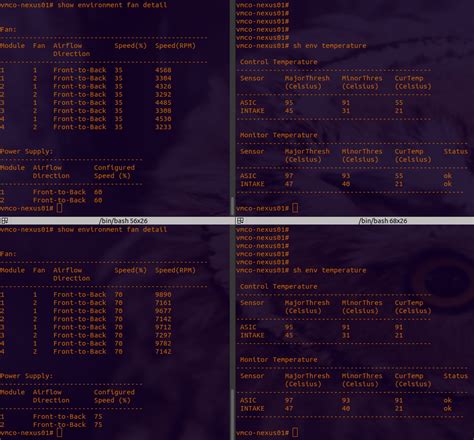 nexus 3500 output of show environment temperature cisco community