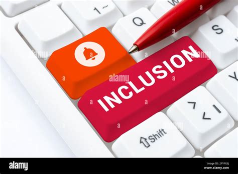 Text Caption Presenting Inclusion Conceptual Photo Action State Including Of Being Included