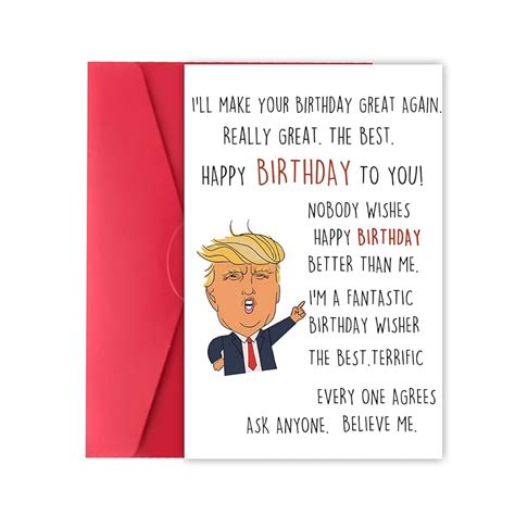 Donald Trump Bday Memes Talking Trump Birthday Card Red One Of The