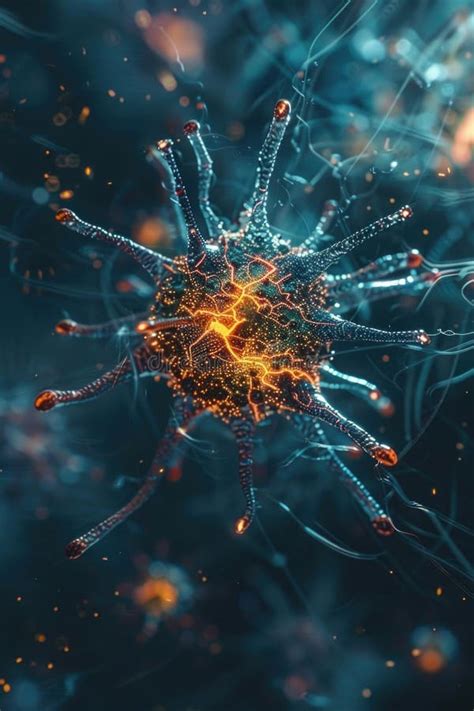 Detailed View Of A Cell With Numerous Small Dots Suitable For Scientific And Educational