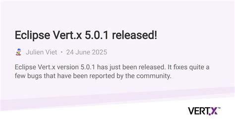 eclipse vert x 5 0 1 released blog eclipse vert x