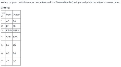 Solved Write A Program That Takes Upper Case Letters An Chegg
