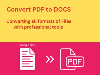 Your PDF Converted Into Editable Docs Upwork
