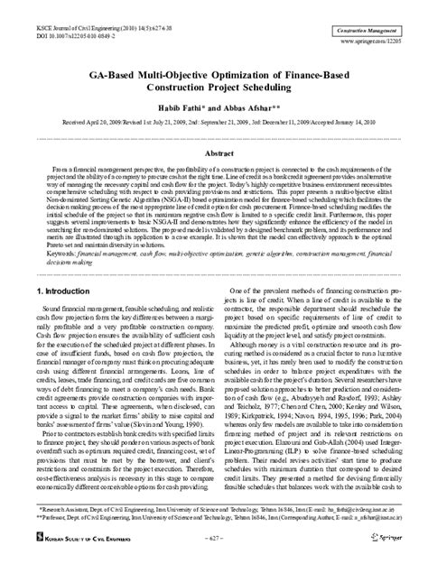 pdf ga based multi objective optimization of finance based