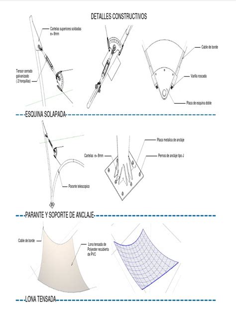 Detalle Constructivo De Lonas Tensadas Arquitectura Pdf