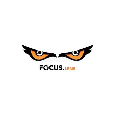 Focus Lens Eagle Camera Focus Camera Eagle Eye And Abstract Logo Stock Vector Illustration