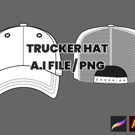 Tech Pack Template For Hats Etsy