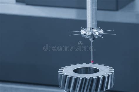 The Modular Touch Probe Checking The Tube Parts On CNC Lathe Machine Stock Photo Image Of