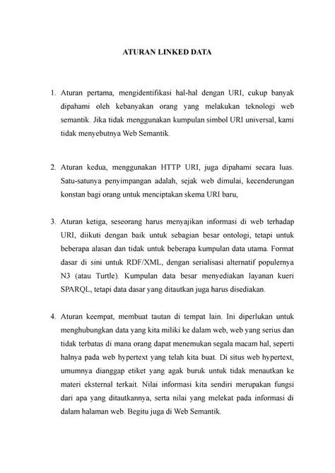 Aturan Sistem Linked Data ATURAN LINKED DATA Aturan Pertama Mengidentifikasi Hal Hal