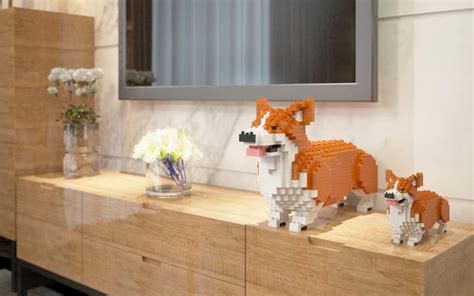 Welsh Corgi Dog Building Set Laminifigs