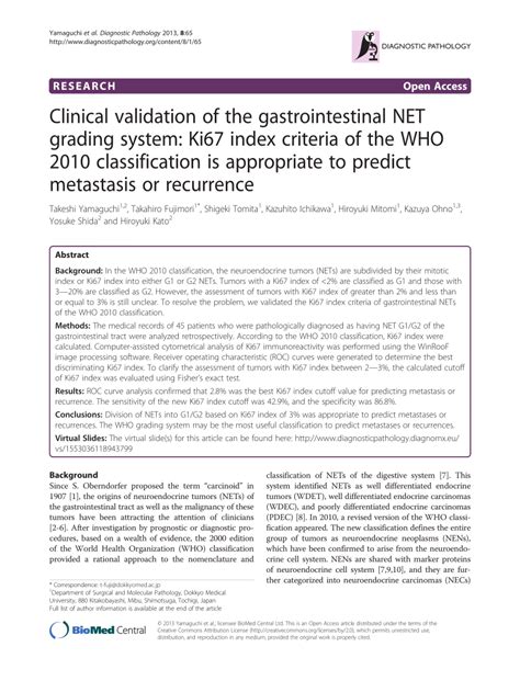 Pdf Clinical Validation Of The Gastrointestinal Net Grading System