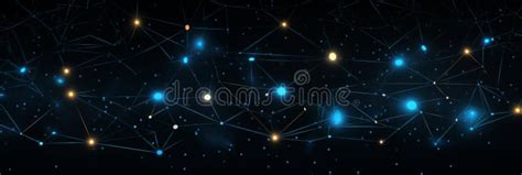 Network Connections With Glowing Nodes Web Of Digital Nodes And Lines Illustrating Connectivity