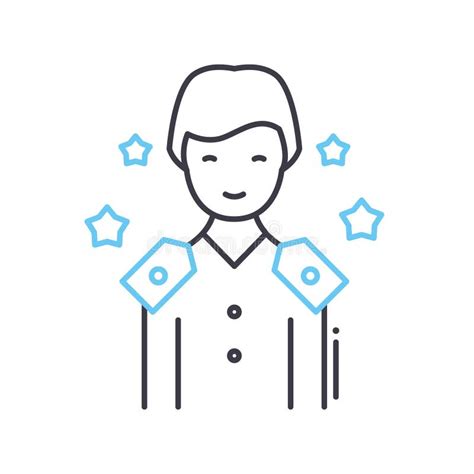 Best Employee Line Icon Outline Symbol Vector Illustration Concept Sign Stock Vector