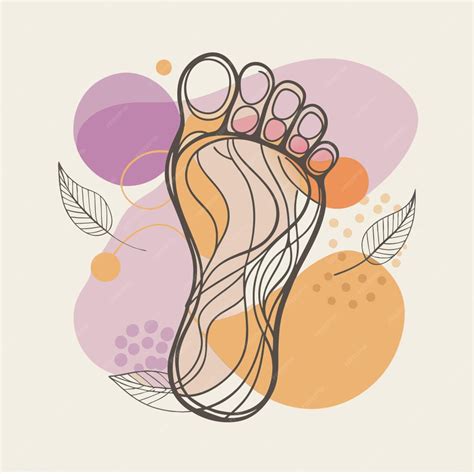 Ilustración Vectorial De Podología Circuito De Línea Vector Premium
