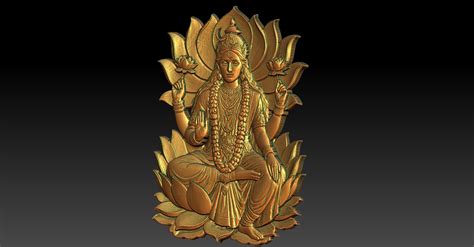 👼 Lakshmi Cnc Relief Model・ Stl File For 3d Printing・cults