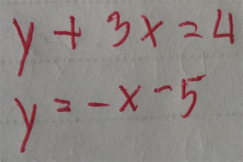 solved y 3 x 4 y x 5 [algebra]