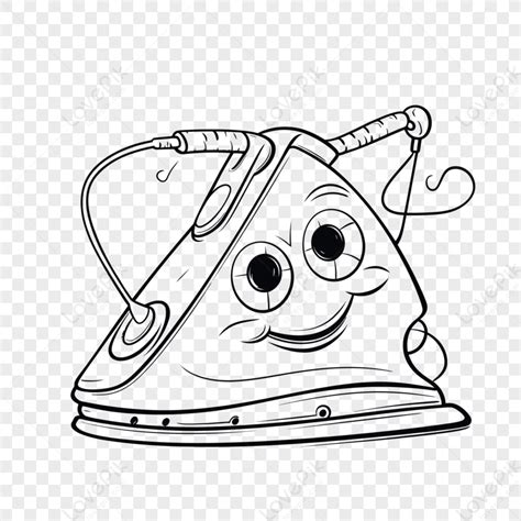 스팀 다리미 개요 스케치 그림의 색칠 페이지 벡터두꺼운 선선 그리기 Png 일러스트 무료 다운로드 Lovepik