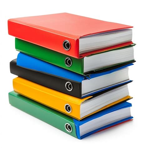 Stack Of File Isolated On White Background Premium Ai Generated Image