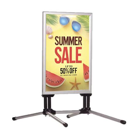 Street Master 24x36 Pavement Wind Snap Frame Sign Stand Flex Springs