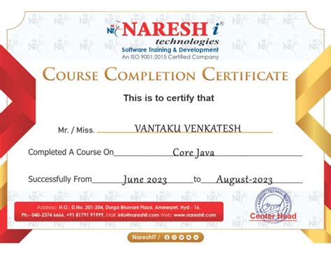 Venkatesh Vantaku On Linkedin Completed Core Java Successfully