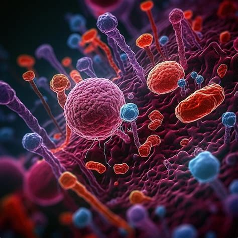 Premium Ai Image Human Cell Microscope